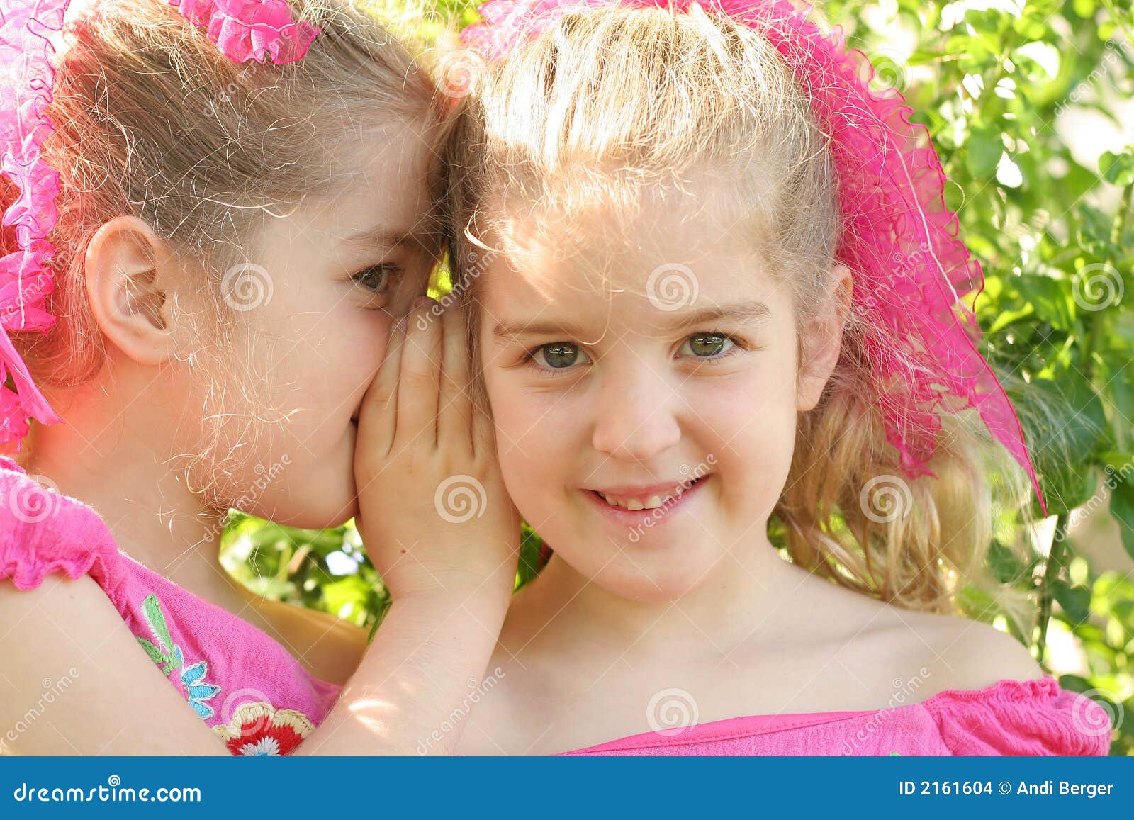 Soeurs Jumelles Partageant Un Secret Image. Image: 2161604