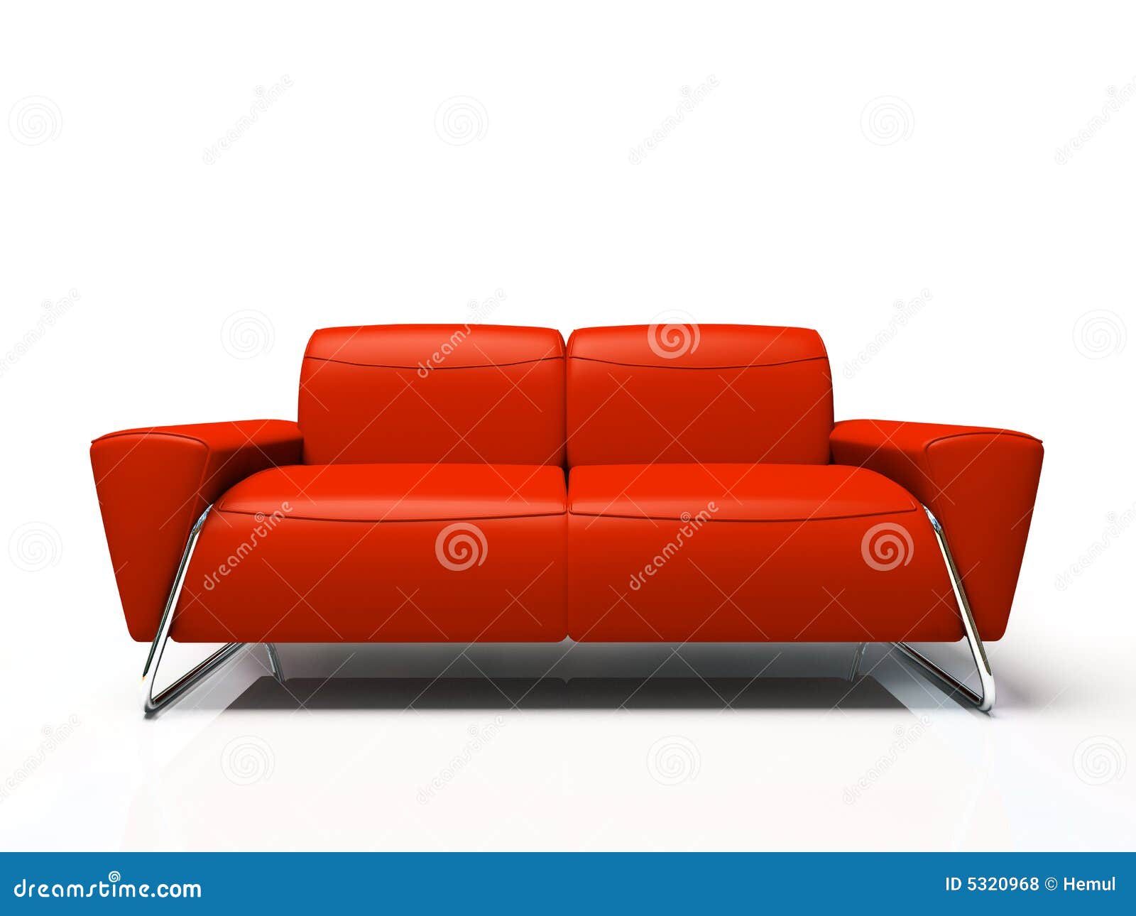 Sofá rojo moderno stock de ilustración. Ilustración de muebles - 5320968