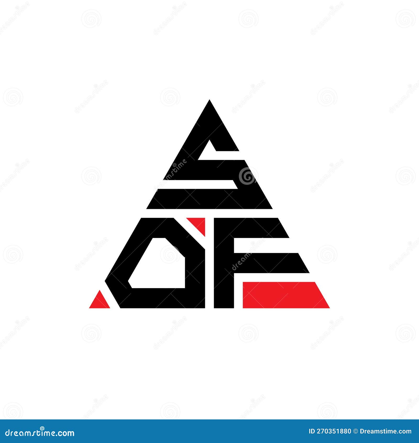 SOF Triangle Letter Logo Design with Triangle Shape. SOF Triangle Logo Design Monogram Stock ...