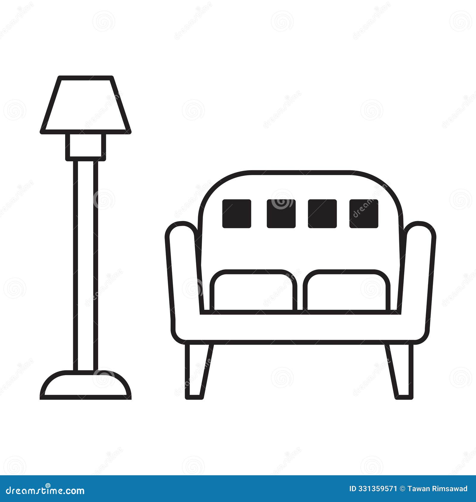 Sofa Icon Transparent Background For Your Graphic Resources Stock ...