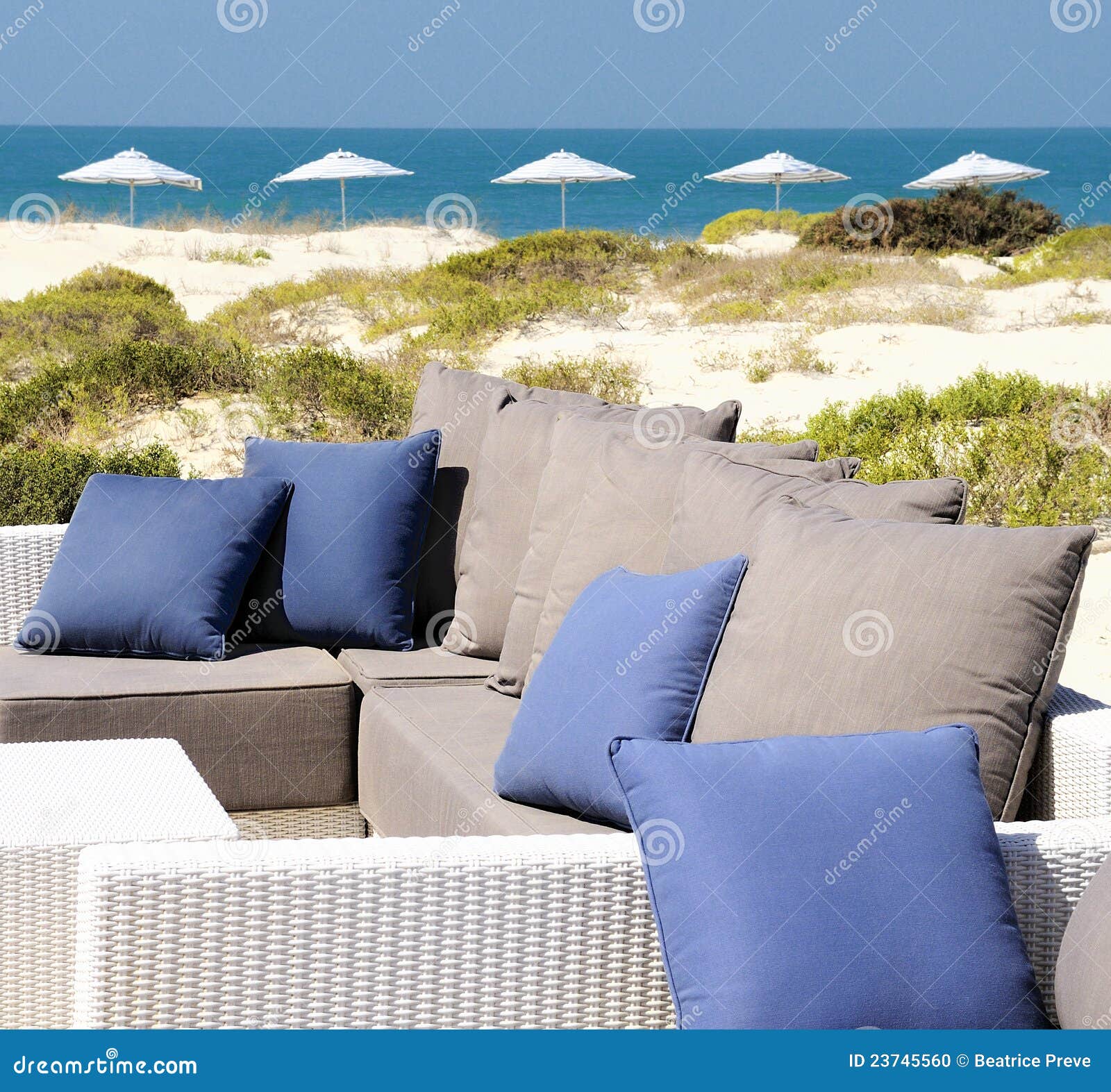 Sofa on the beach stock photo. Image of sofa, beach, summer - 23745560