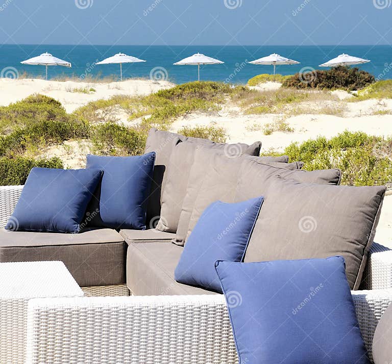 Sofa on the beach stock photo. Image of sofa, beach, summer - 23745560