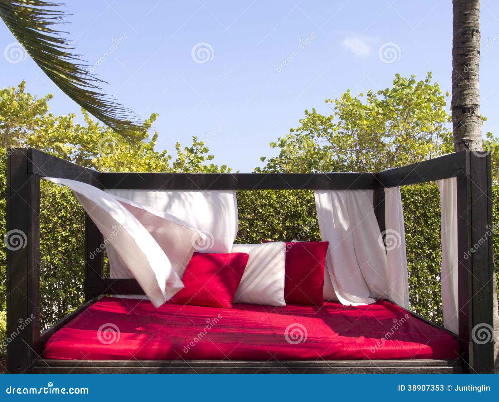A Sofa Bed in Windy Sunny Day Stock Image - Image of sofa, windy: 38907353