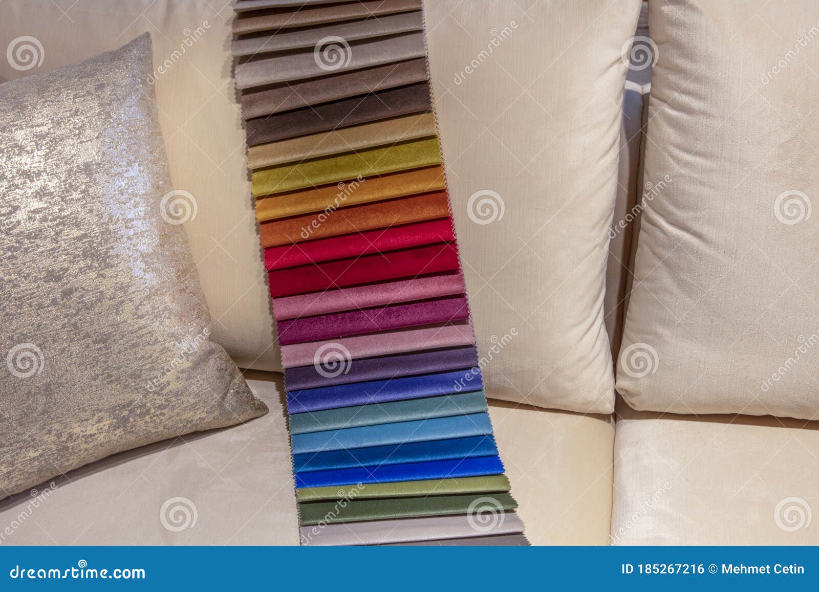 Sofa Color Chart. Upholstery Catalogue. Closeup of Samples of Fabric ...