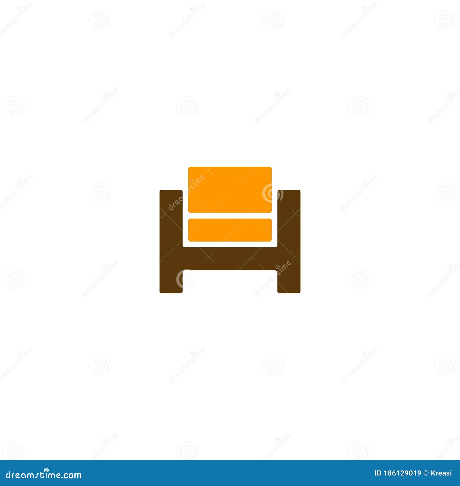 Sofa Couch Icon Logo Vector Illustration Stock Vector - Illustration of ...