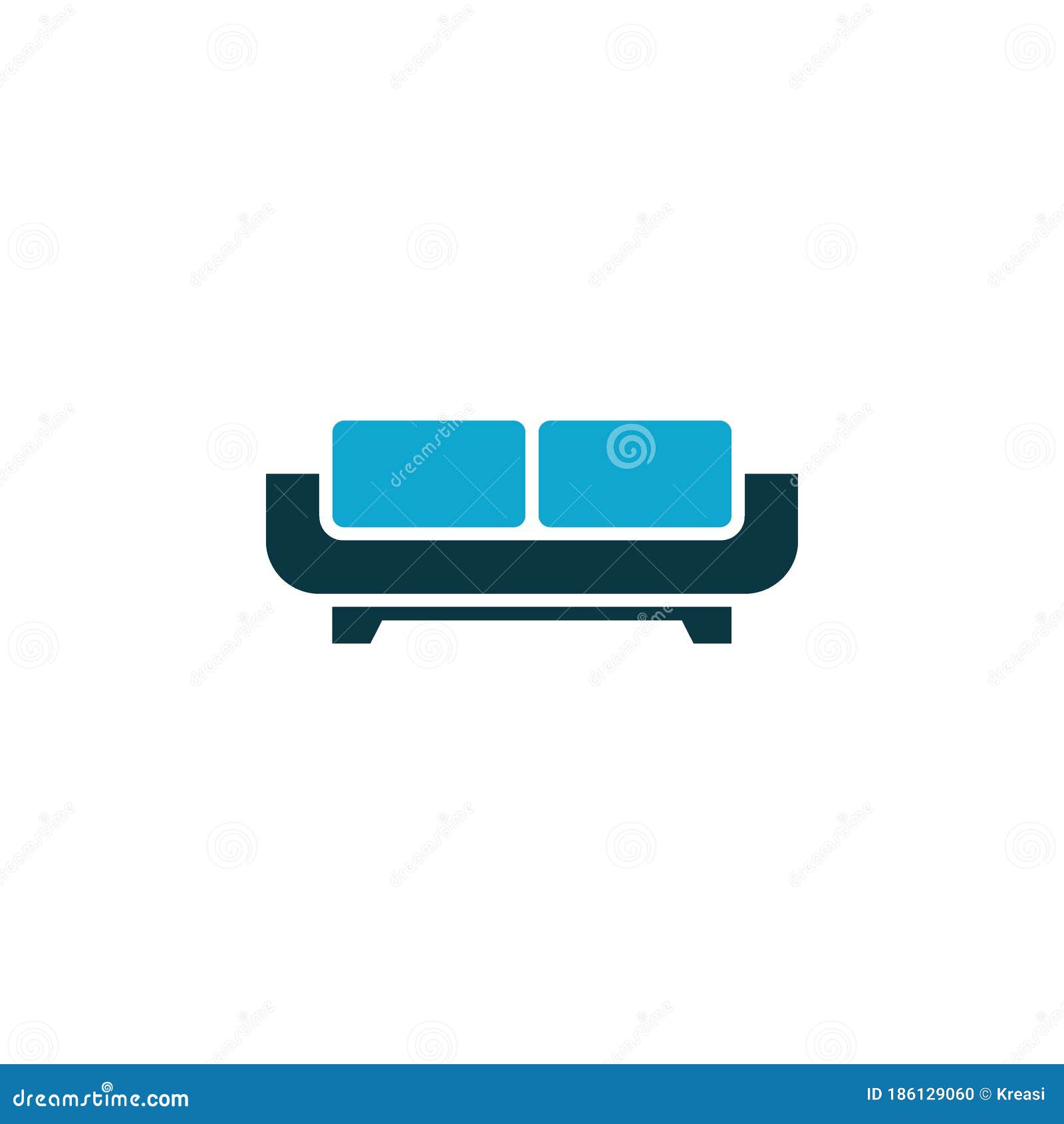 Sofa Couch Icon Logo Vector Illustration Stock Vector - Illustration of ...