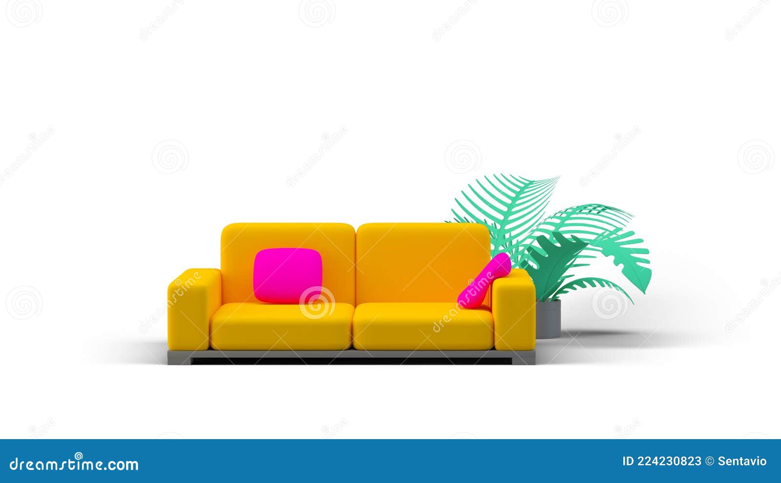 3d Top View Render Of Luxury Private Patio With Teak Wood Pergola ...