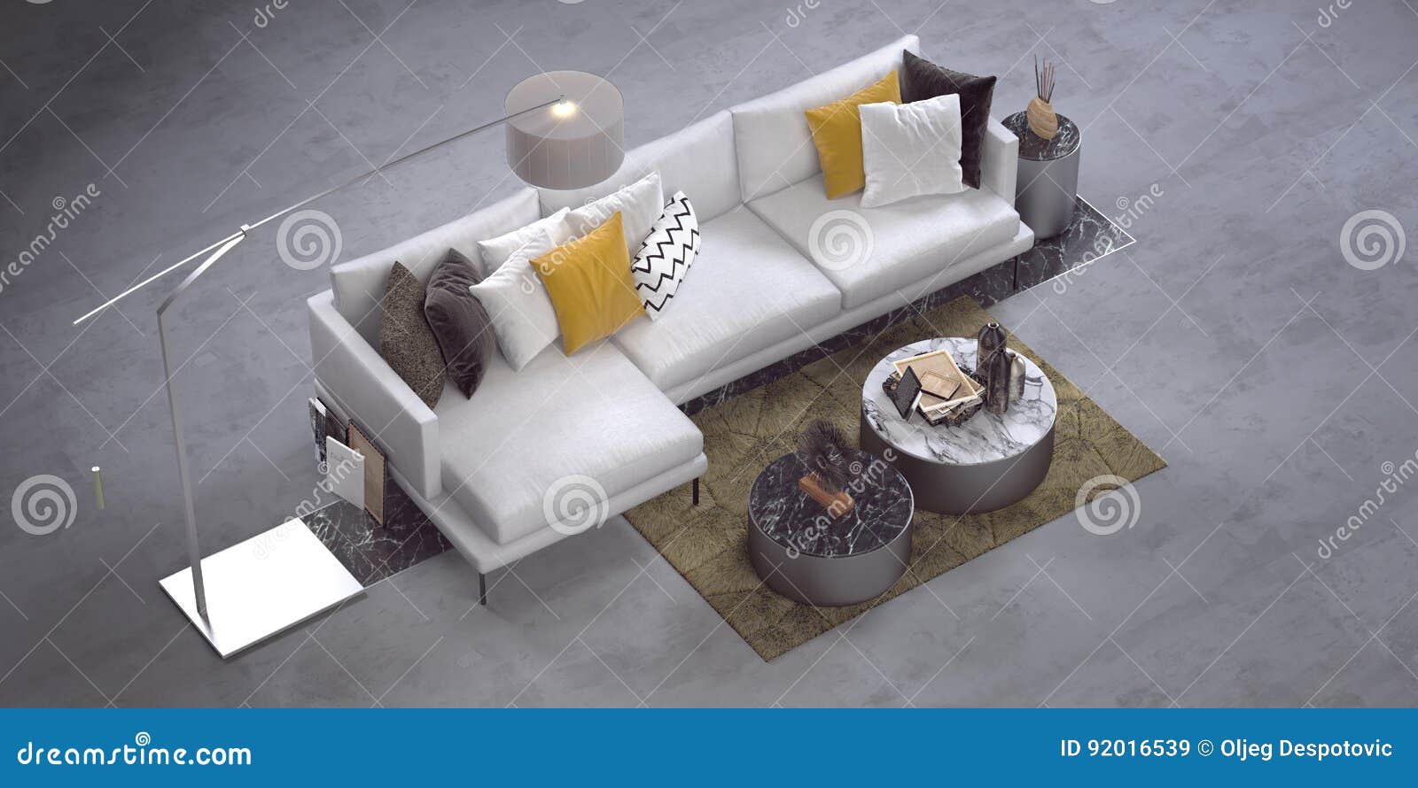 Sofa Faisant Le Coin Moderne Illustration Stock - Illustration du zone ...