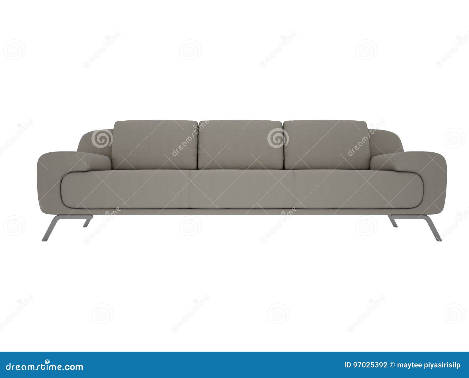 Sofa stock illustration. Illustration of design, frontview - 97025392