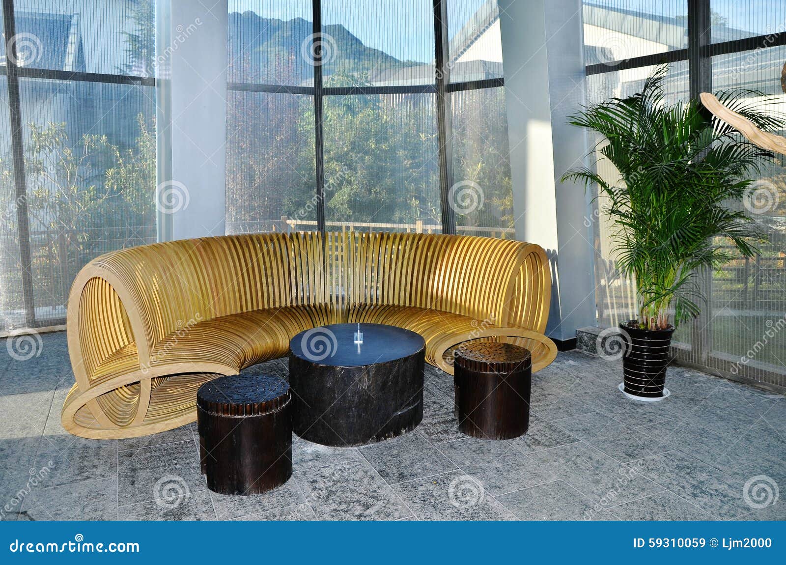 Sofa in hotel lobby stock image. Image of brown, hotel - 59310059