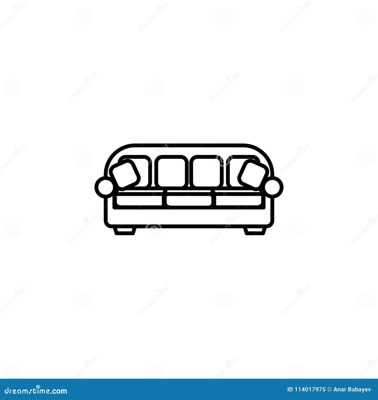 Sofa Icon. Element of Furniture for Mobile Concept and Web Apps Stock ...