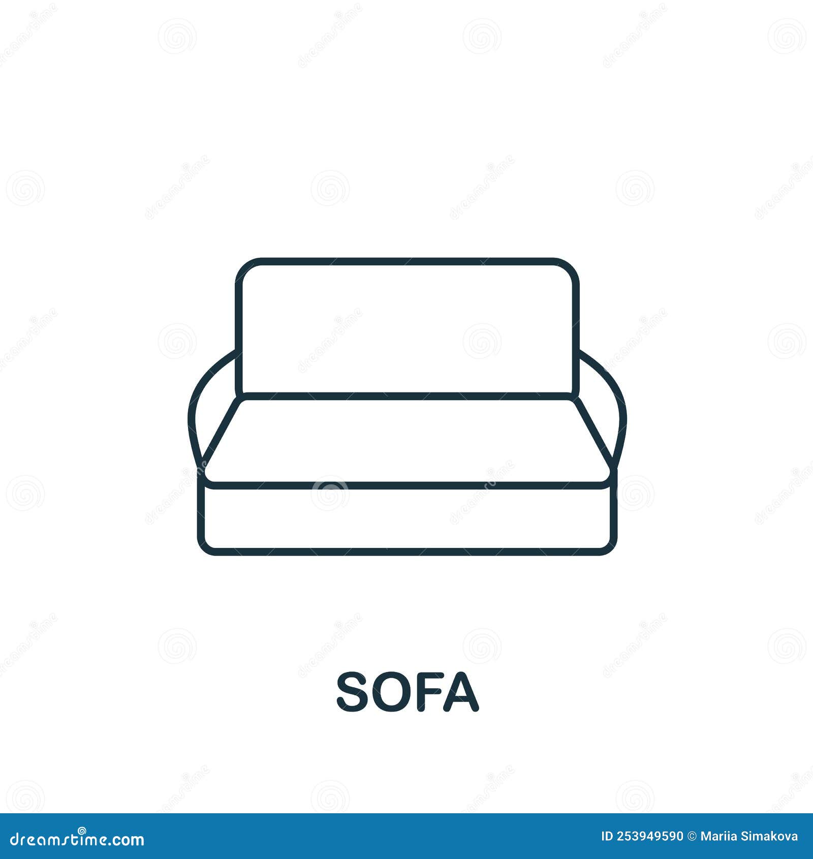 Sofa Icon. Line Simple Sofa Icon for Templates, Web Design and ...