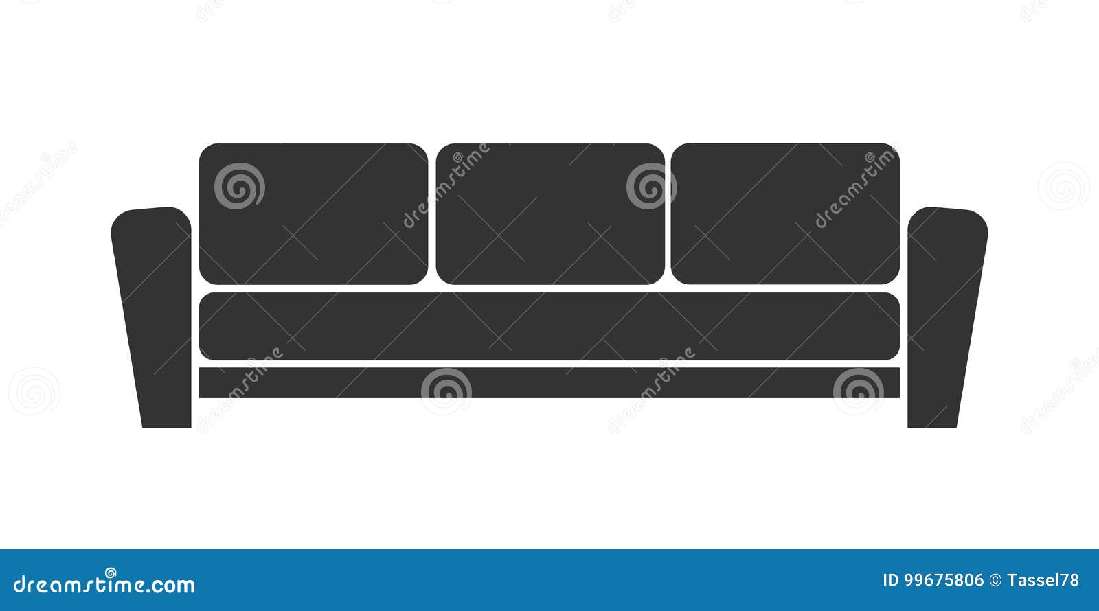 Sofa Icon On White Background. Modern Luxury Sofas. Flat Style. Couches ...