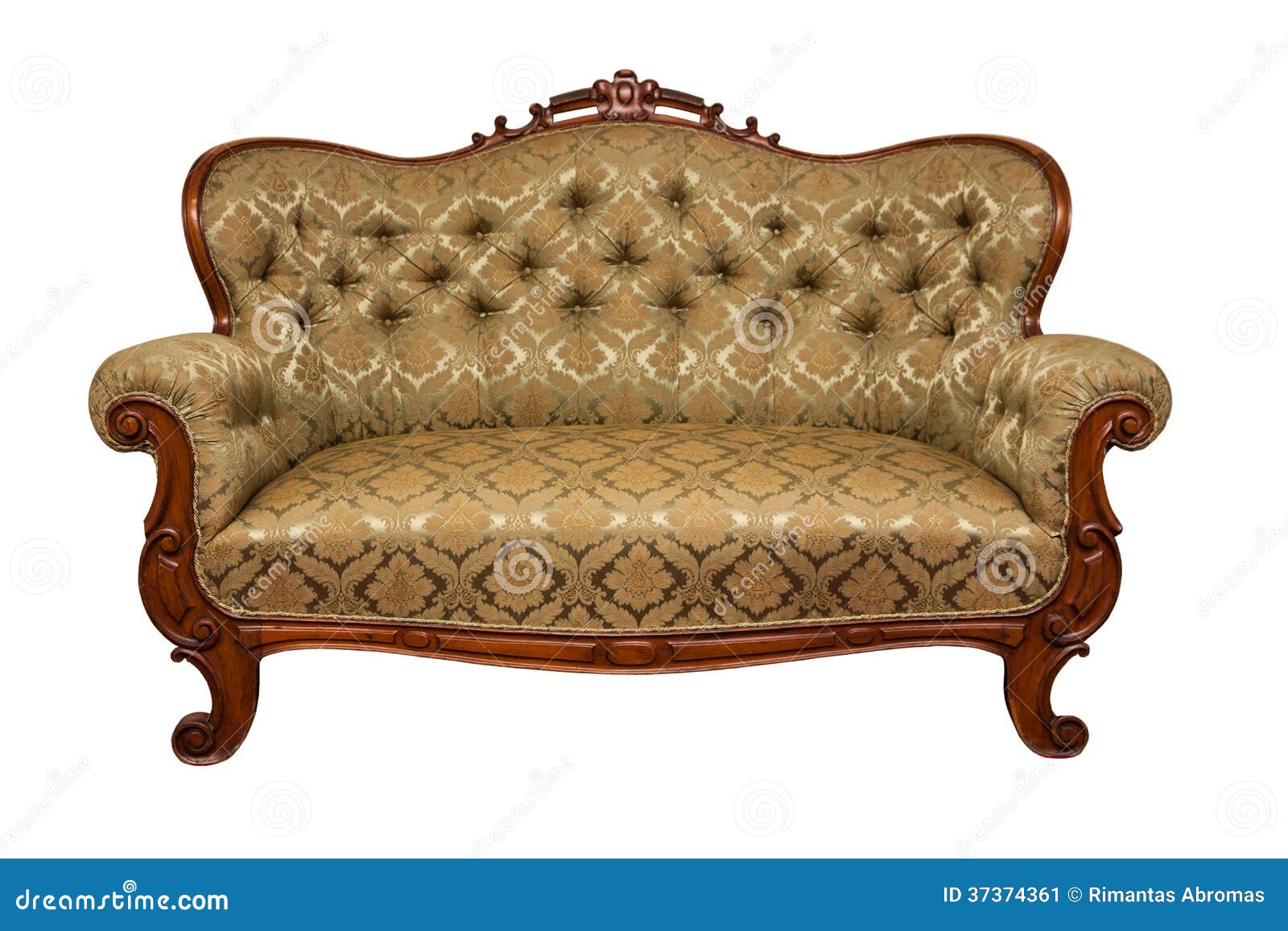 Sofa isolated stock image. Image of rococo, retro, design - 37374361