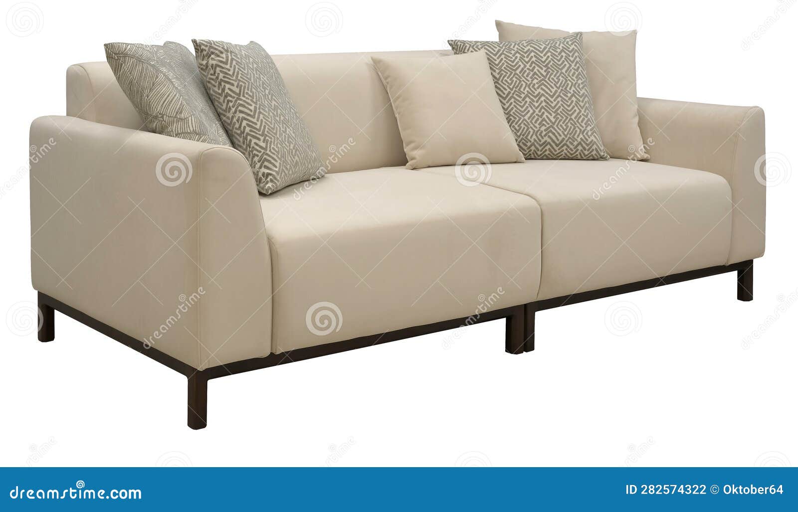 Sofa Isolated on White Background. Including Clipping Path Stock Photo ...