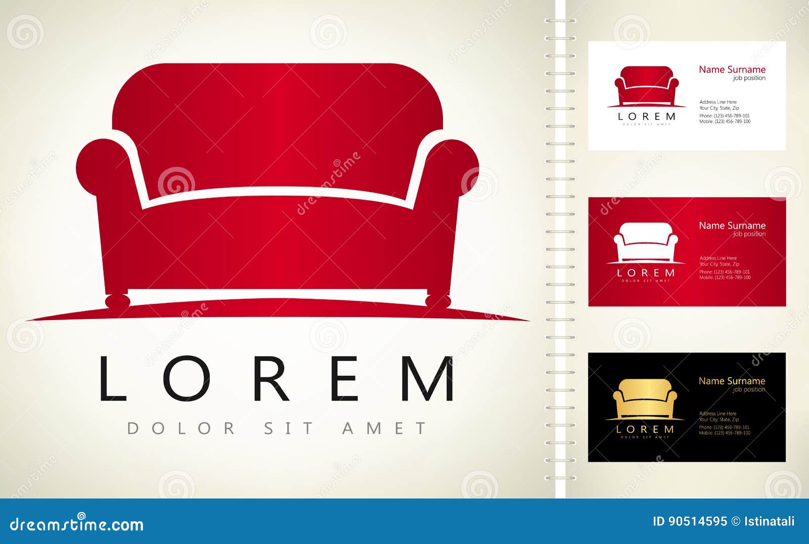 Sofa logo stock vector. Illustration of classic, concept - 90514595