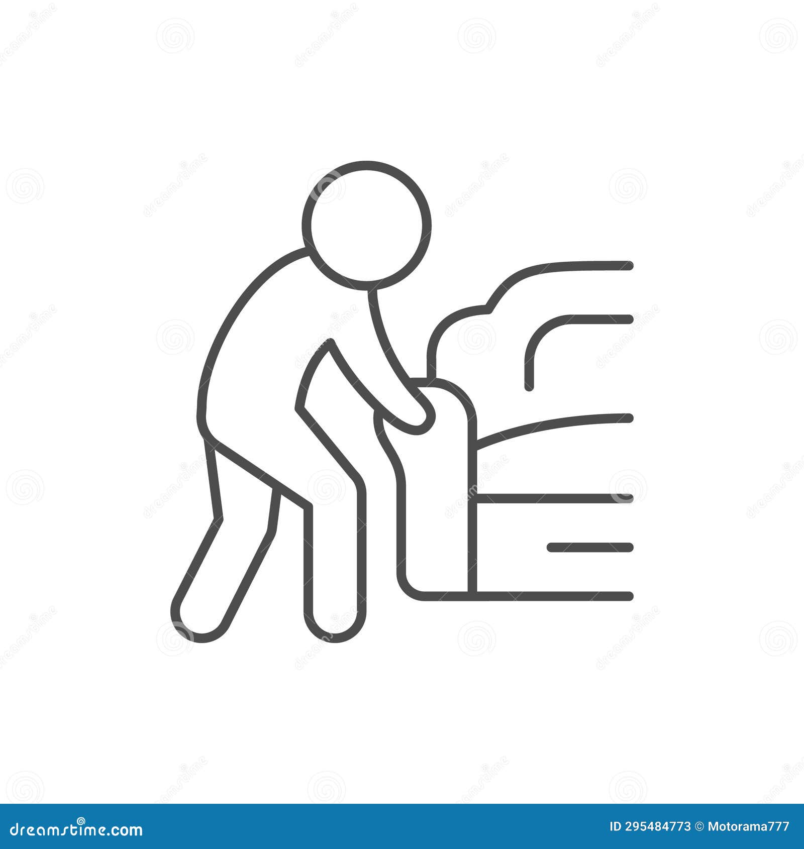 Sofa Moving Line Outline Icon Stock Vector - Illustration of occupation ...