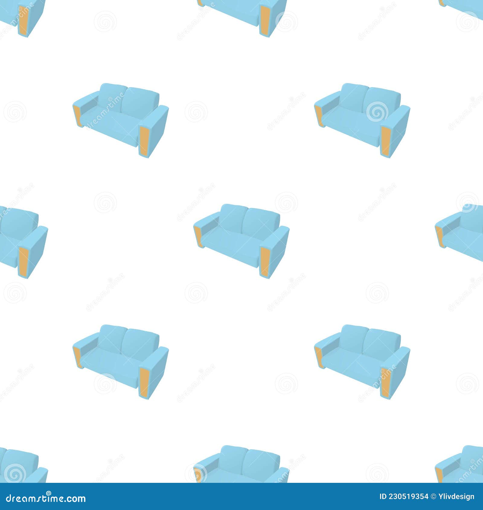 Sofa Pattern Seamless Vector Stock Vector - Illustration of living ...