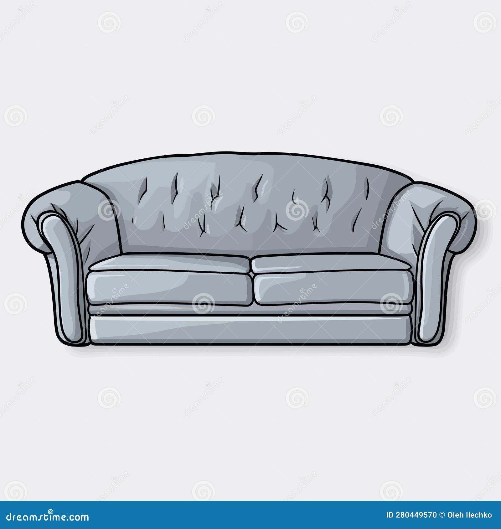Sofa Simple Vector Illustration Stock Vector - Illustration of sign ...