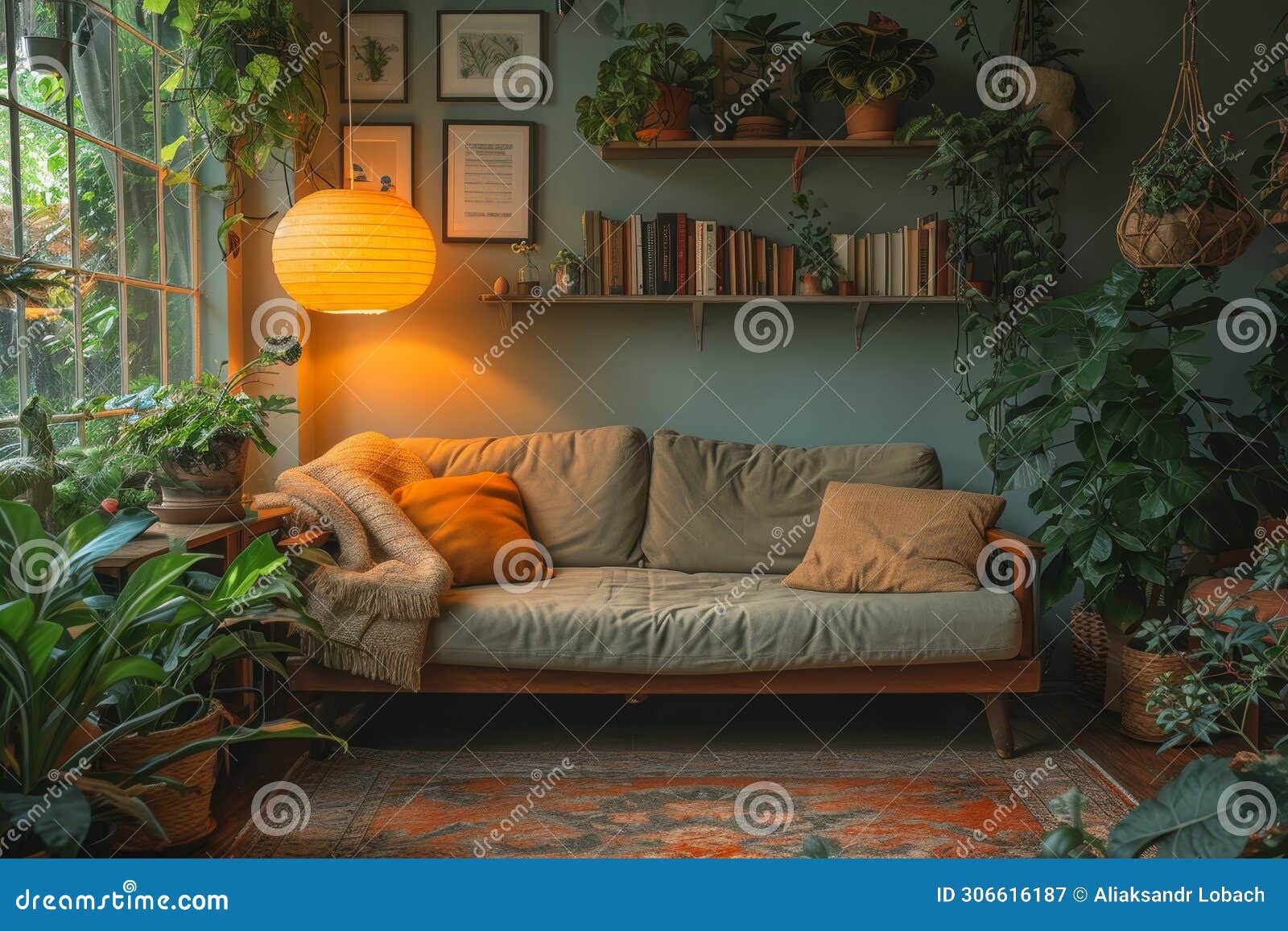 The Sofa Stands in the Home Interior. Design Concept Stock Image ...