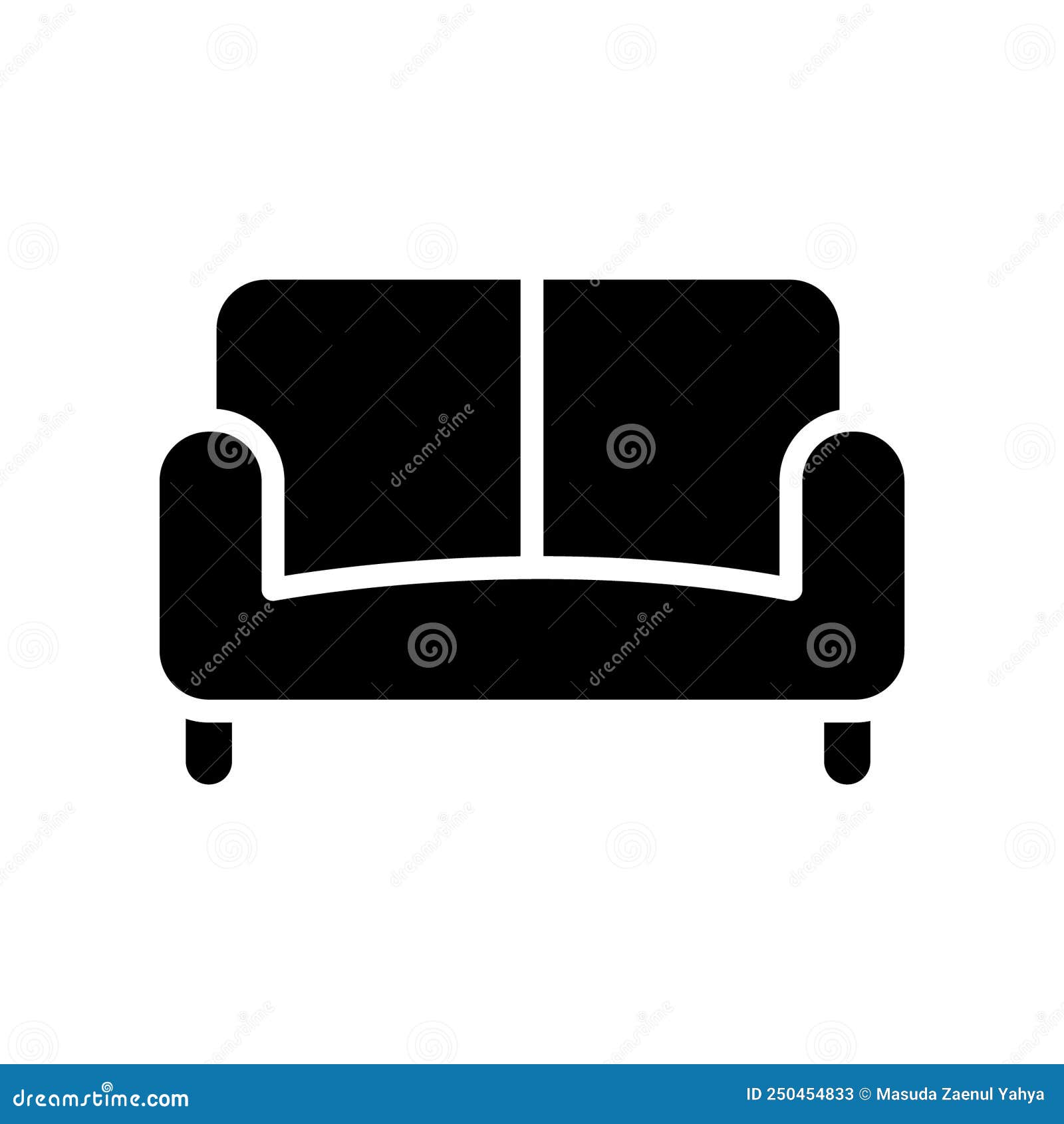 Sofa-Symbol-Vorlage vektor abbildung. Illustration von element - 250454833