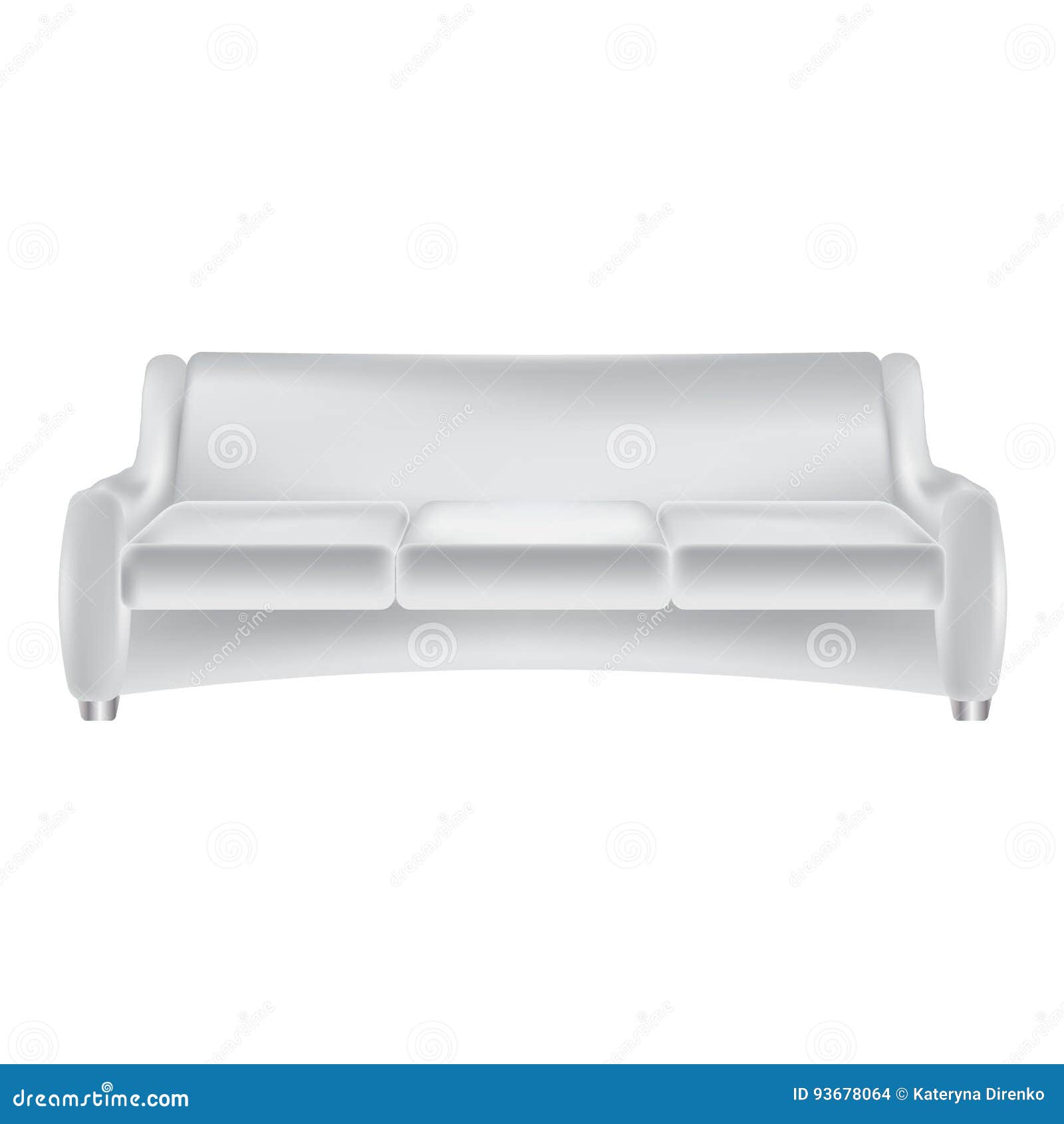 Sofa Icon white on white stock illustration. Illustration of ...