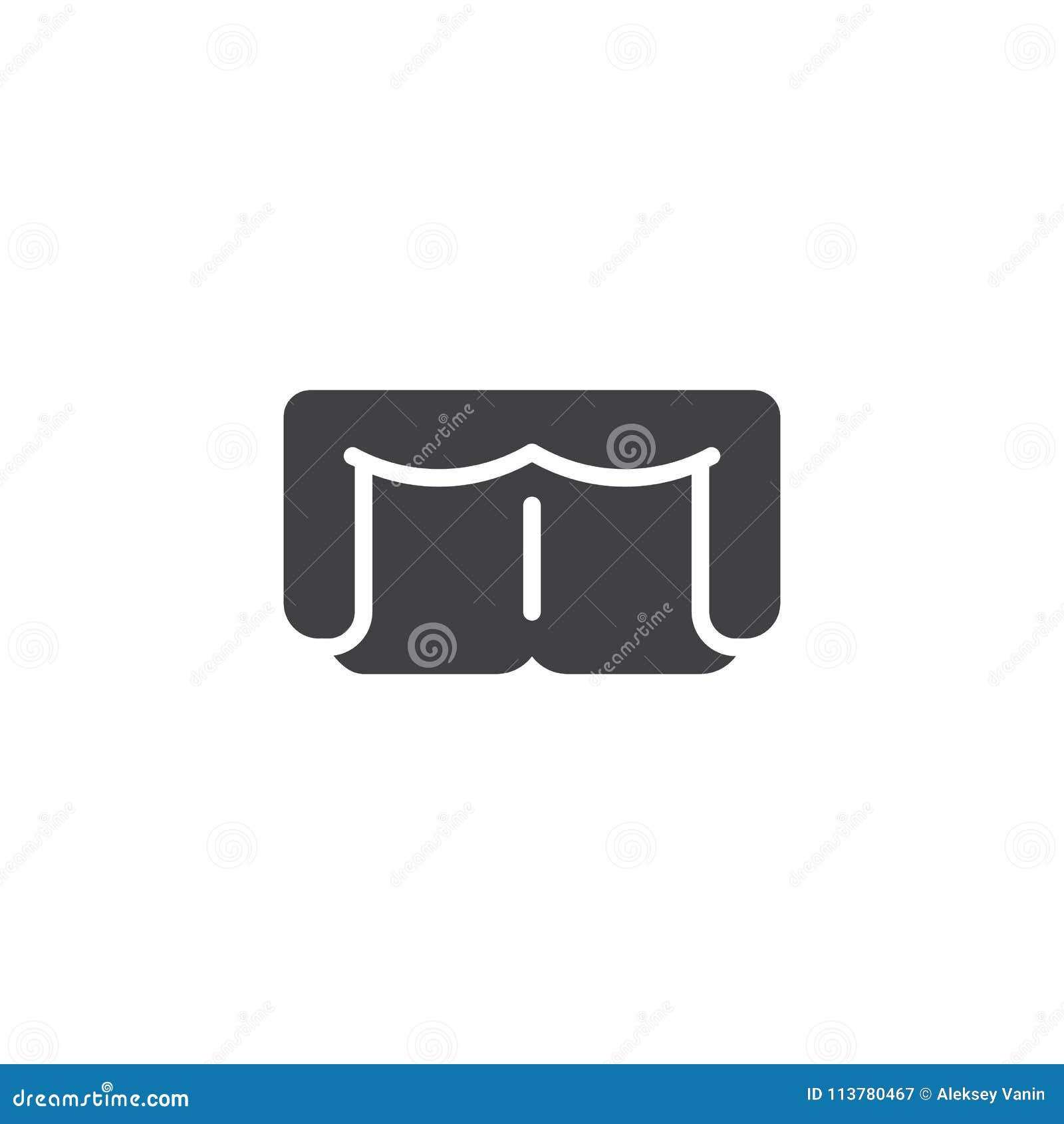 Sofa top view vector icon stock vector. Illustration of design - 113780467