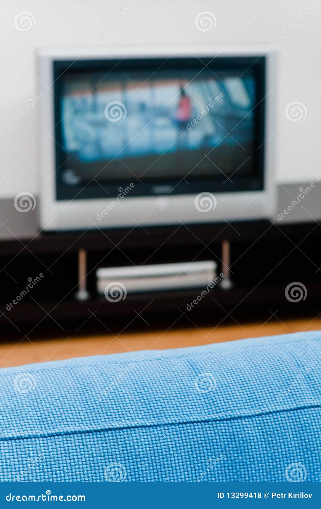Sofa and TV. Simple Interior Stock Photo - Image of living, view: 13299418
