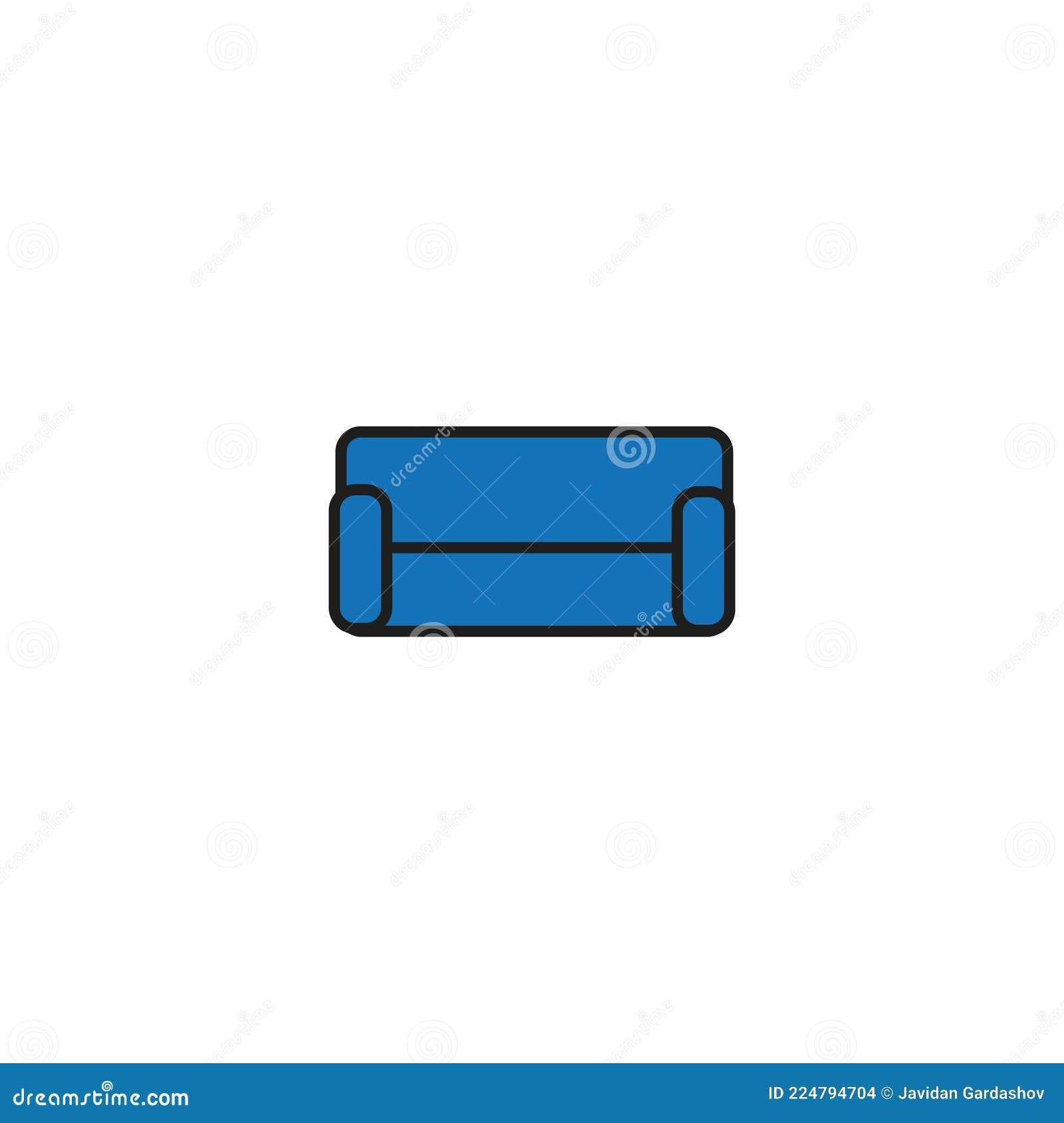 Sofa Vector Illustration Isolated On White Background. Soft Sofa Icon ... Sofa Vector Illustration Isolated On White Background. Soft Sofa Icon ...