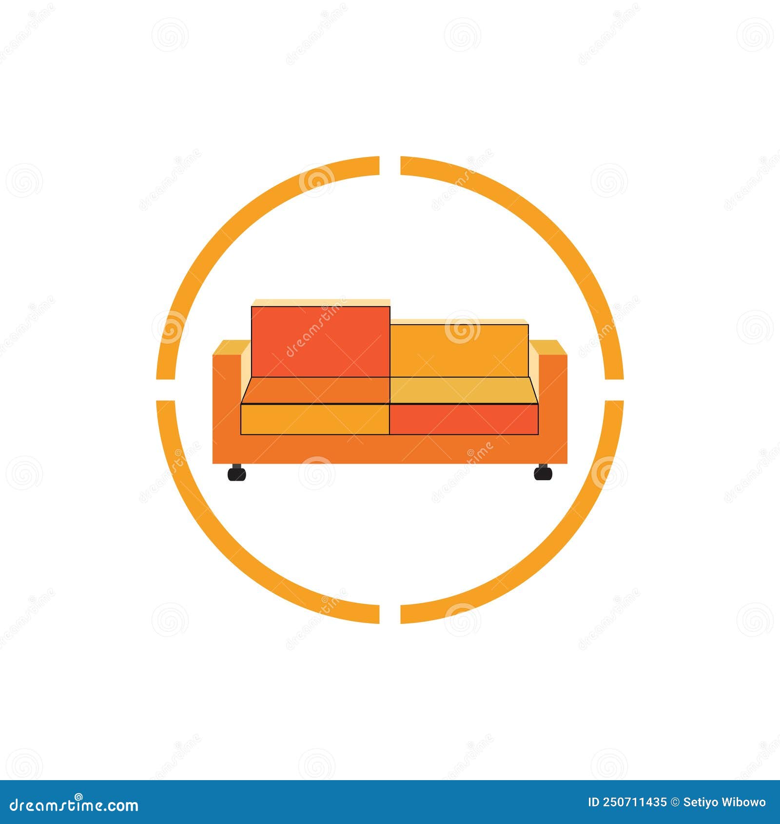 Sofa Vector Logo Icon Illustration Background Stock Vector ...
