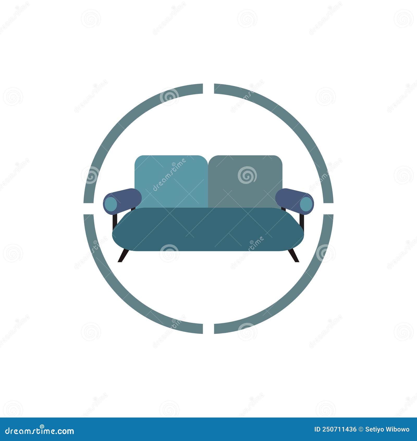 Sofa Vector Logo Icon Illustration Background Stock Vector ...