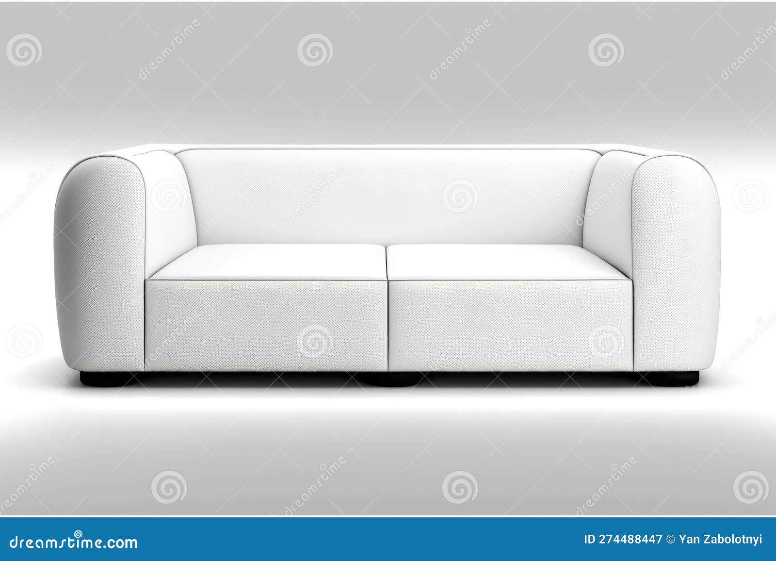 Sofa on a White Background. Generative AI Stock Illustration ...