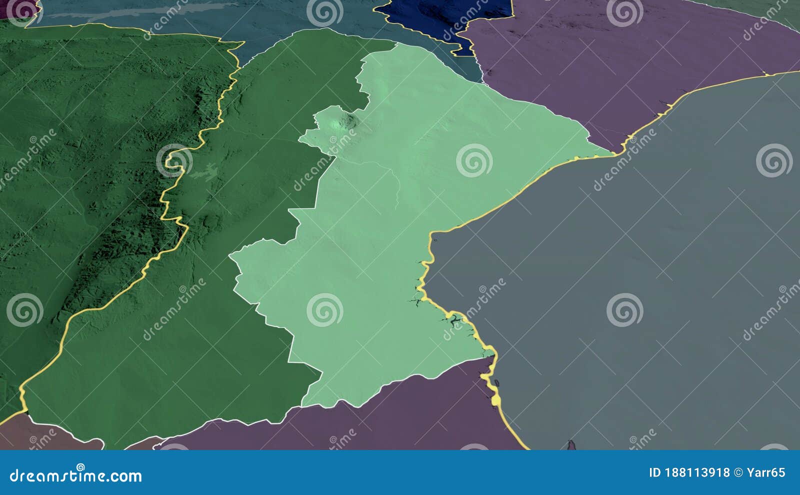 Sofala, Mozambique - Highlighted. Administrative Stock Illustration ...