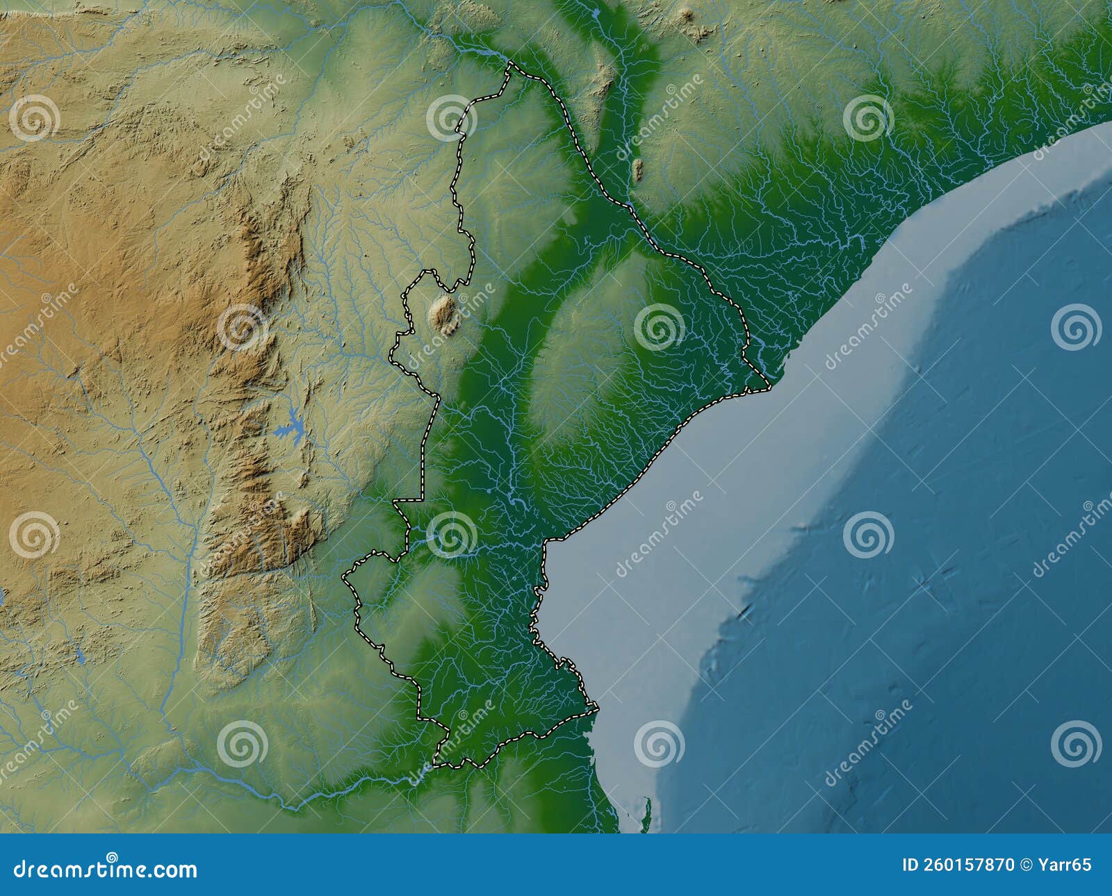 Sofala, Mozambique. Physical. No Legend Stock Illustration ...