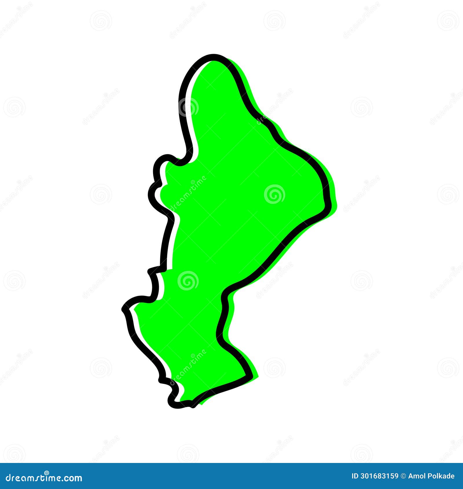 Sofala Province of Mozambique Vector Map Illustration Stock Vector ...