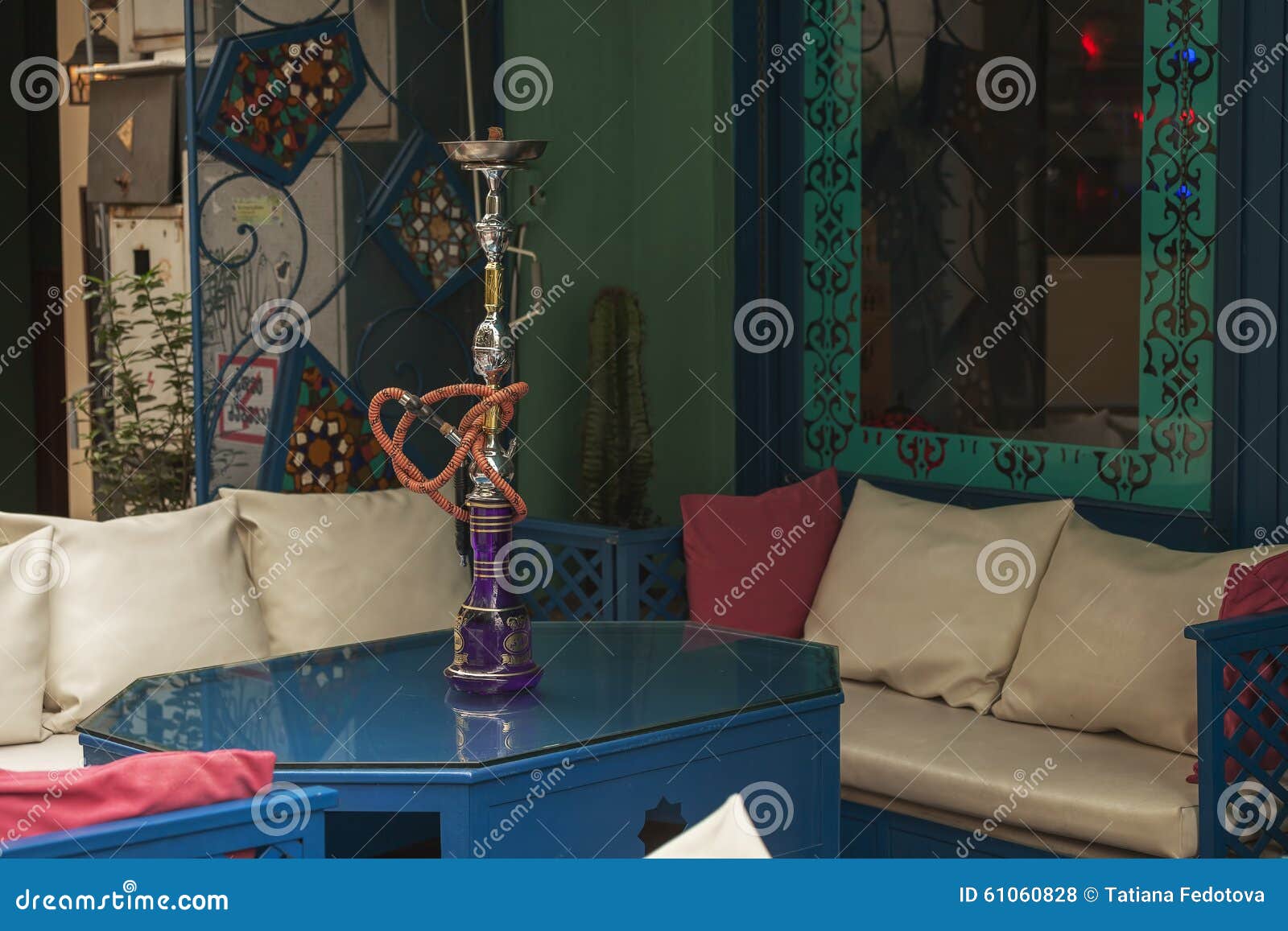 Sofas and Shisha at a Cafe Table, Outdoors Editorial Stock Photo ...
