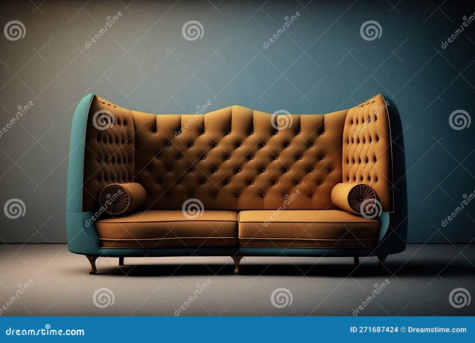 Sofas with an Upright Perspective Stock Illustration - Illustration of ...