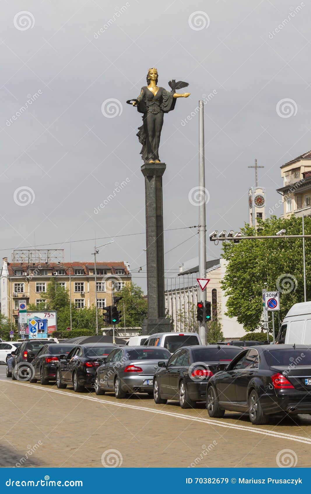 SOFIA, BULGARIA APRIL 14, 2016 - Monument of Saint Sofia in Sofia ...