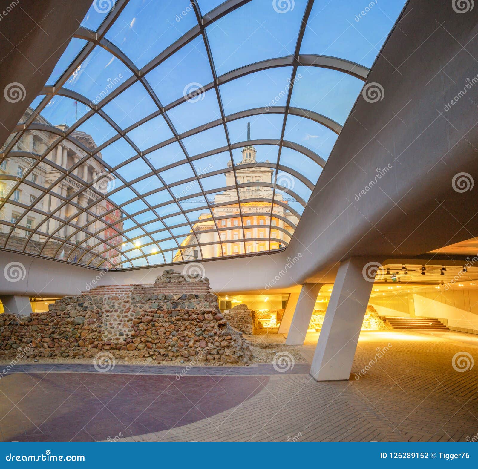 Complex Ancient Serdica at Dusk - Sofia Editorial Photography - Image ...