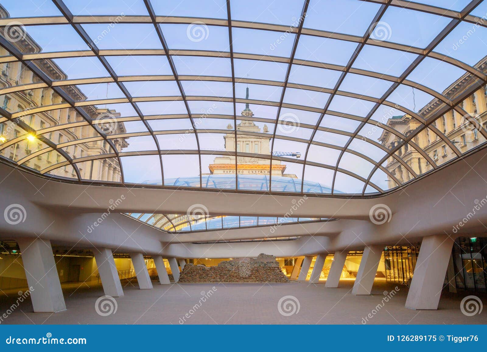 Complex Ancient Serdica at Dusk - Sofia Editorial Image - Image of city ...
