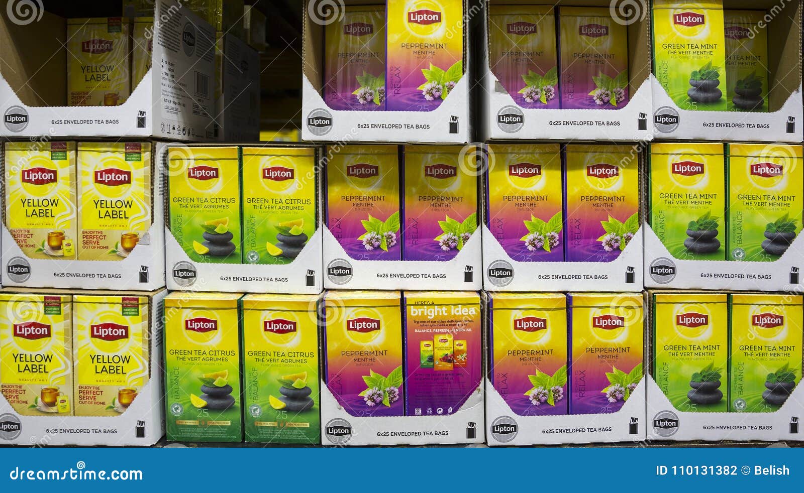 Lipton Tea Boxes editorial photography. Image of peppermint - 110131382