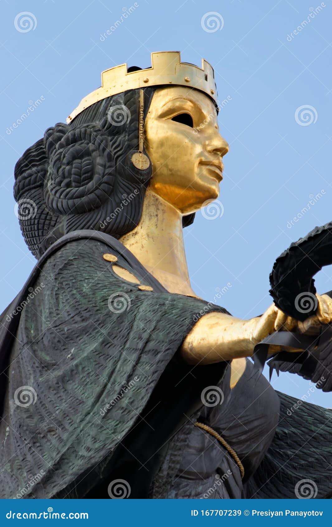 The Famous Golden Statue of St. Sofia in Sofia, Bulgaria Editorial ...