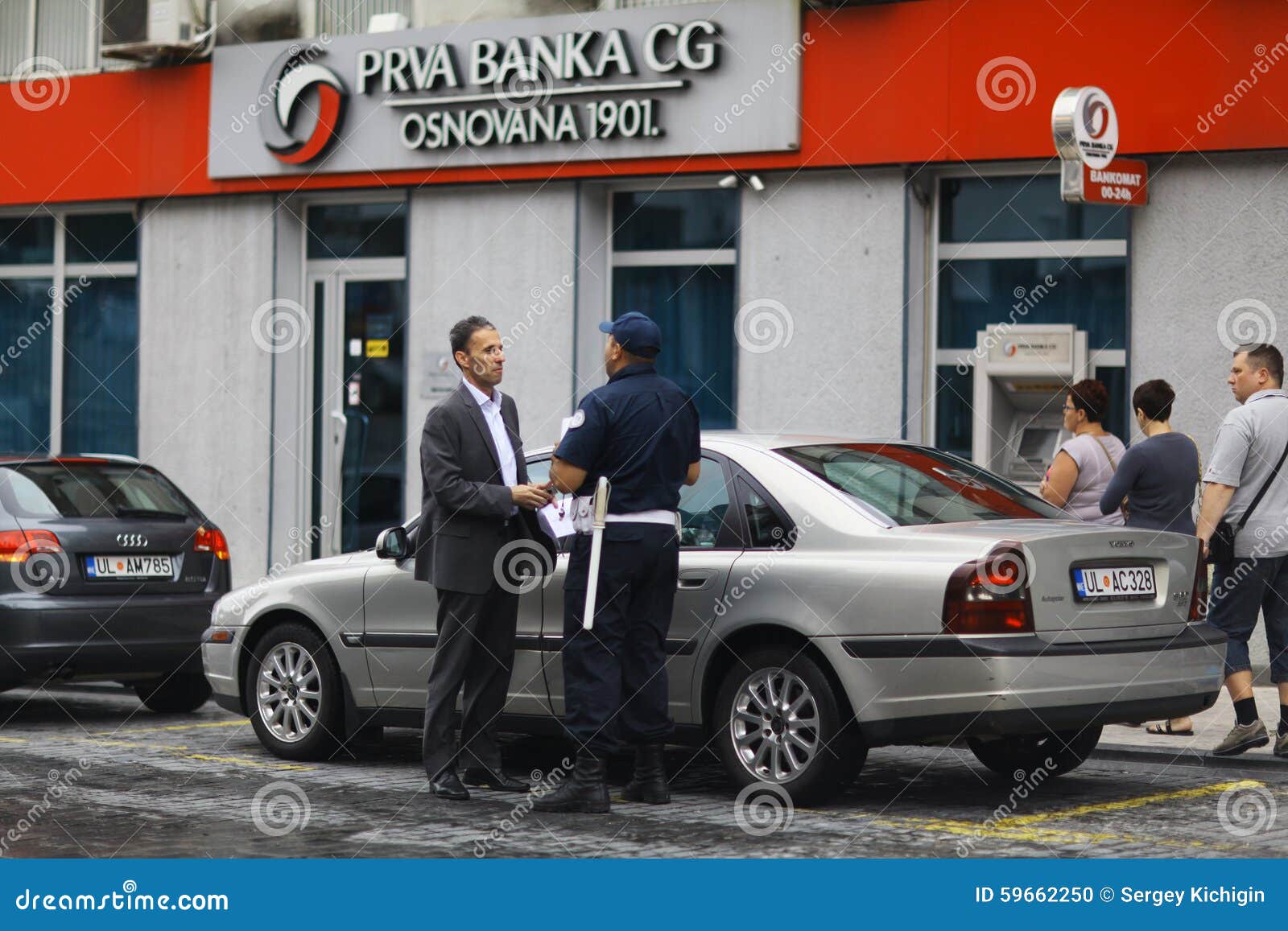 Police Stop A Vehicle During A Police Check-up At The Madrid Exit For ...