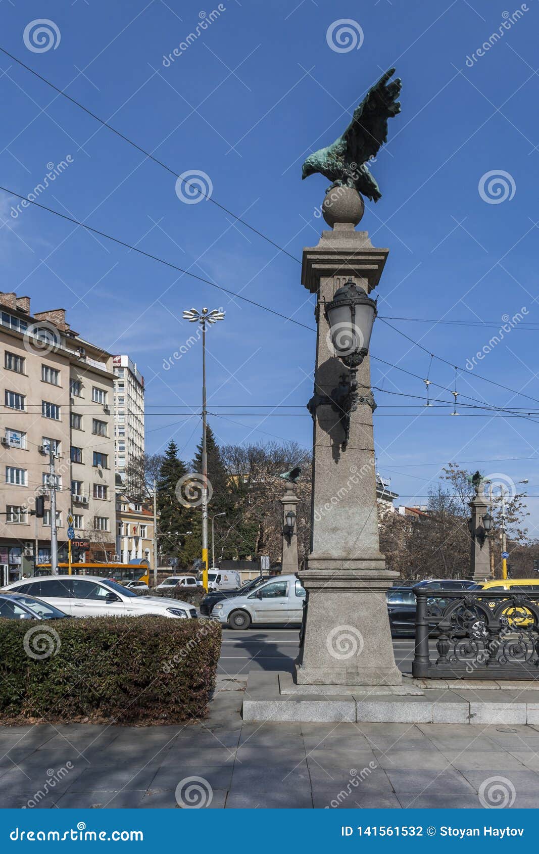 Eagle Bridge Over Perlovska River in City of Sofia, Bulgaria Editorial ...