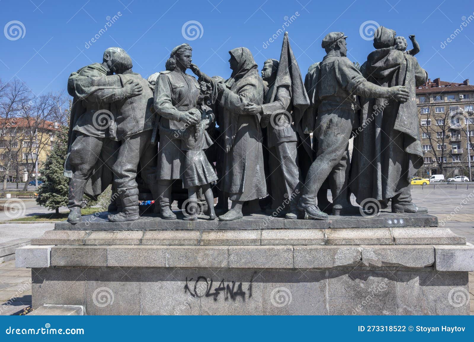 Monument of the Soviet Army in Sofia, Bulgaria Editorial Photography ...