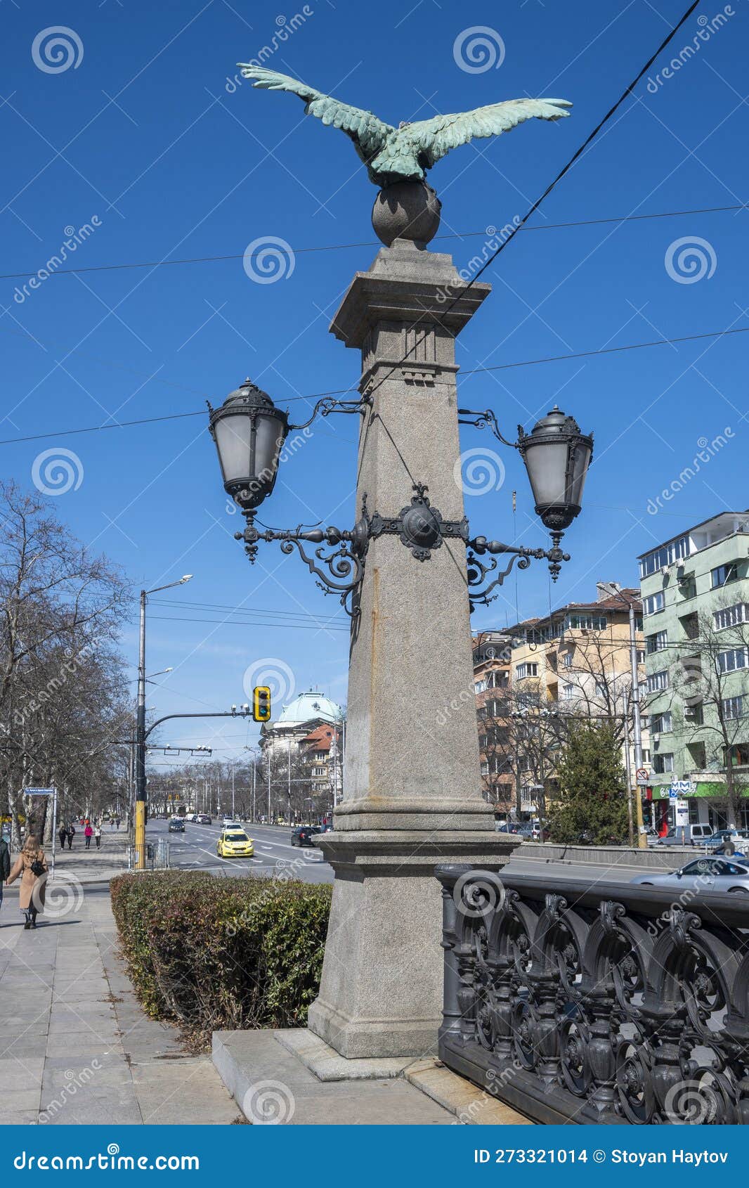 Eagle Bridge Over Perlovska River in City of Sofia, Bulgaria Editorial ...