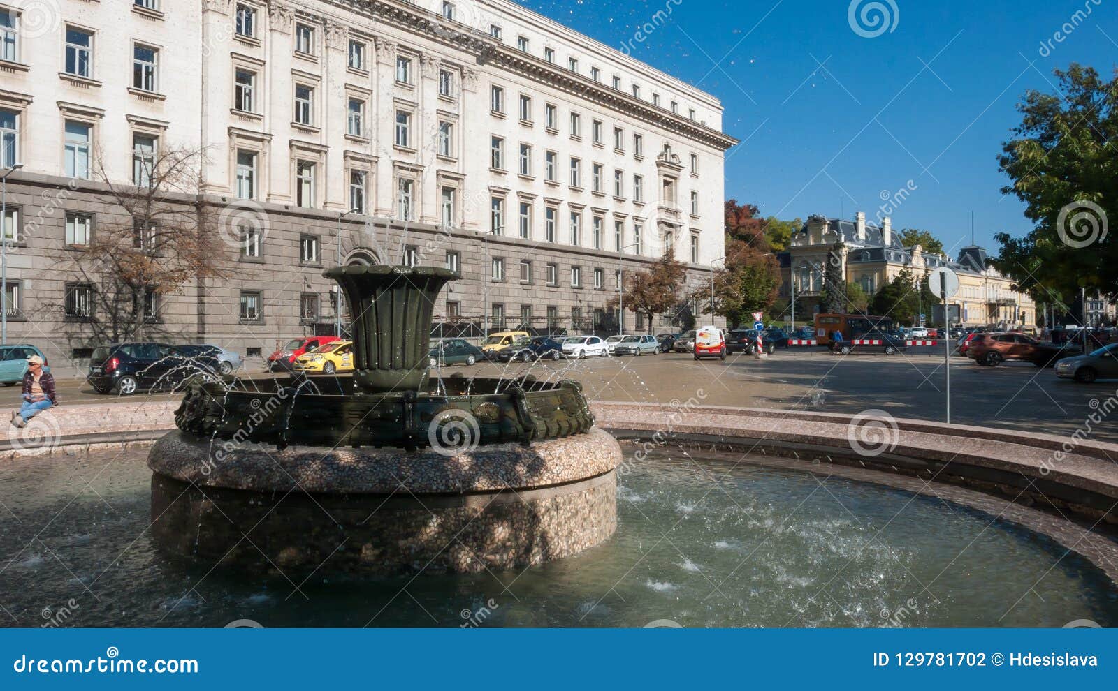 Fountain At Atanas Burov Square , Sofia, Bulgaria Editorial Photo ...