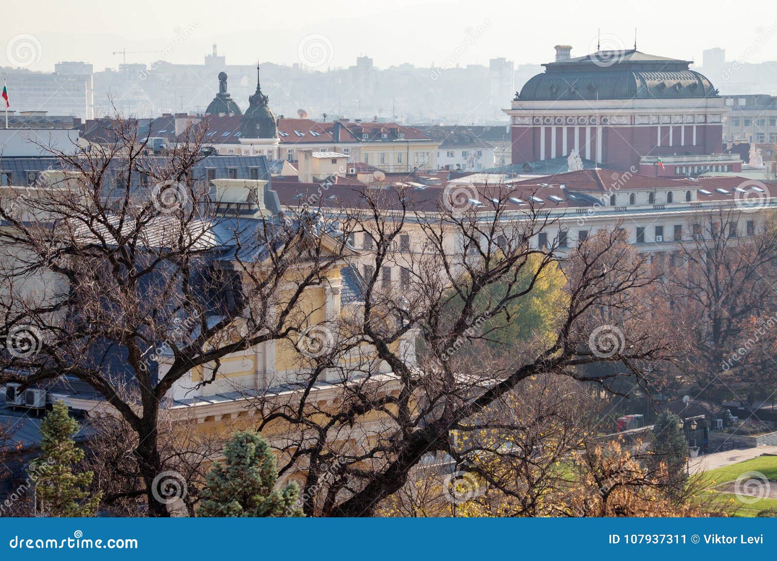 Sofia Bulgaria Rooftops stock image. Image of europe - 107937311