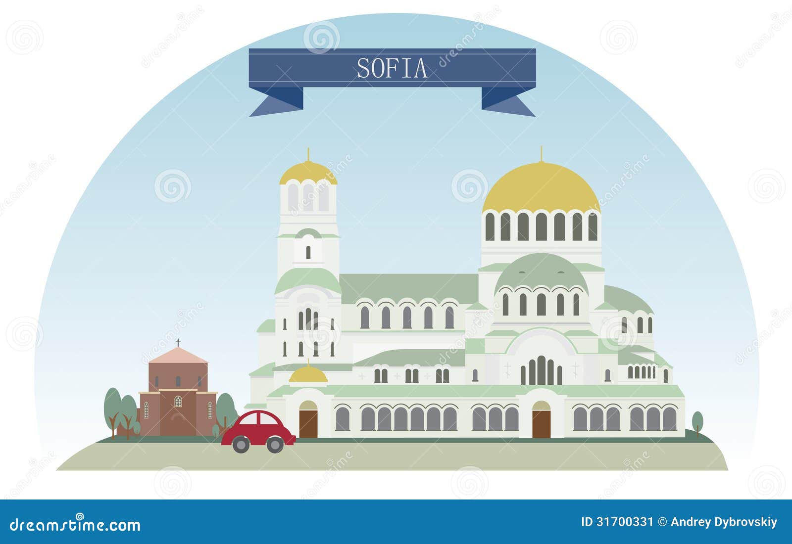 Sofia stock vector. Illustration of blue, destinations - 31700331