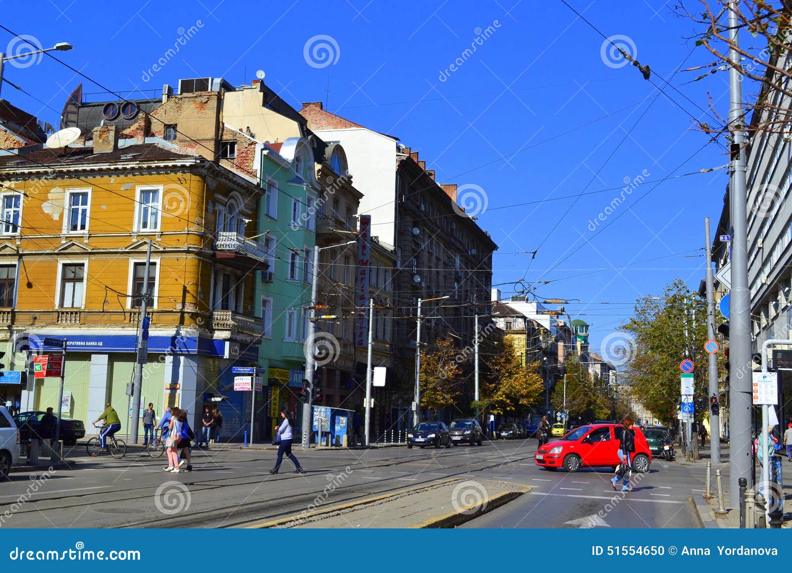 Sofia Downtown Boulevard,Bulgaria Editorial Image - Image of direction ...